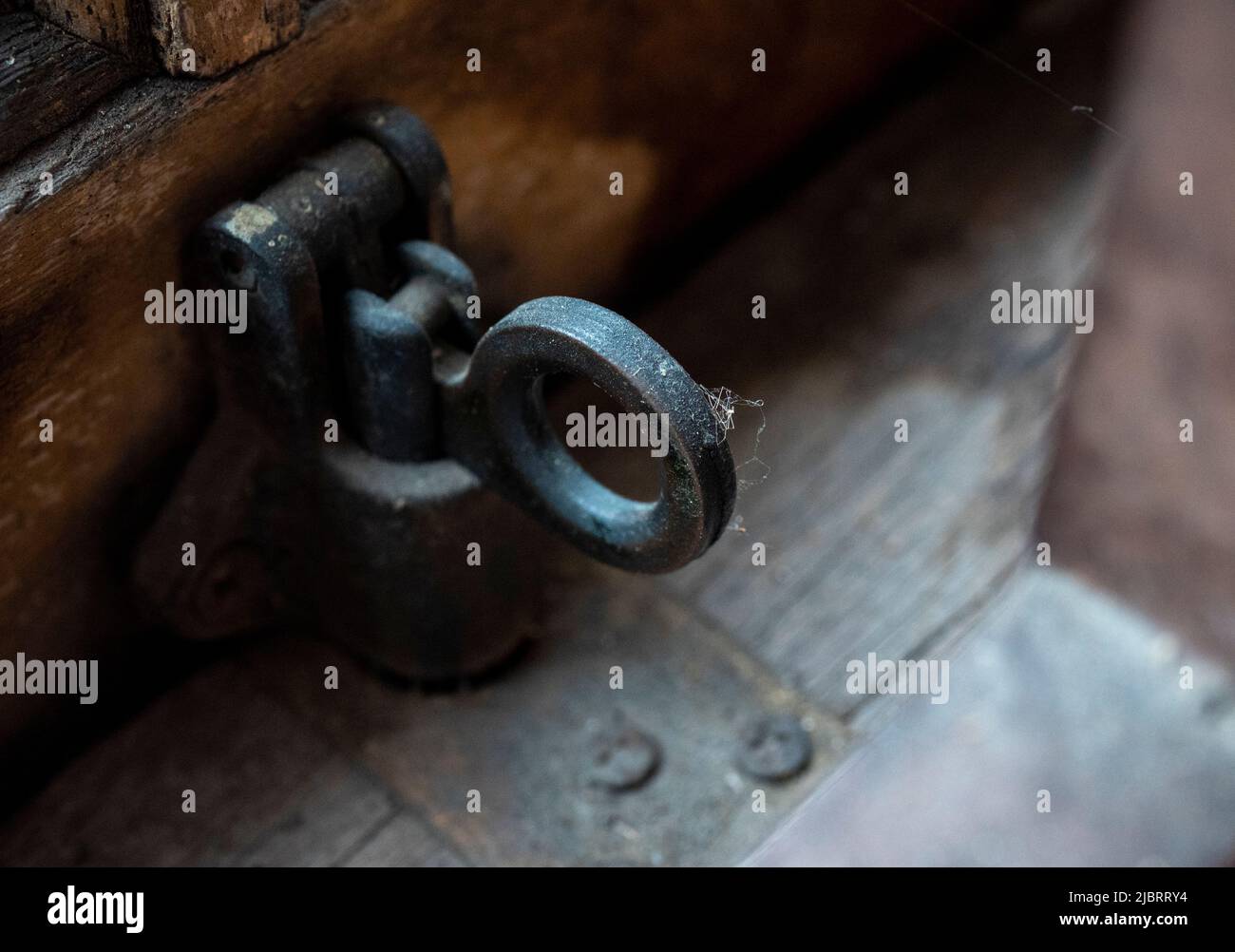 Old window lock made of copper Stock Photo - Alamy