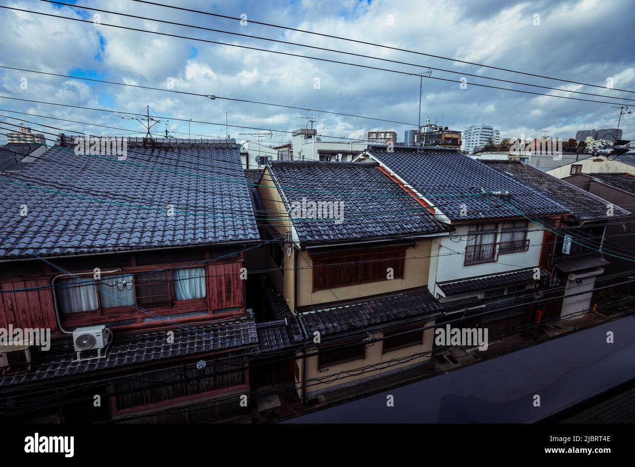 Ordinary Japanese Houses on the Cloudy day Stock Photo - Alamy
