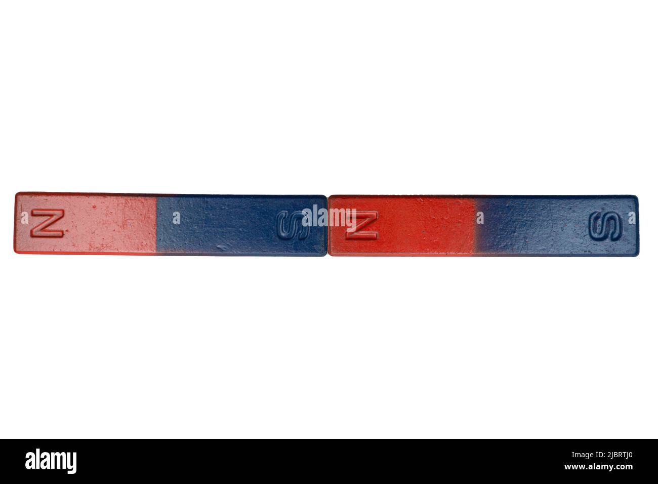 The bar magnet on a white background Stock Photo - Alamy