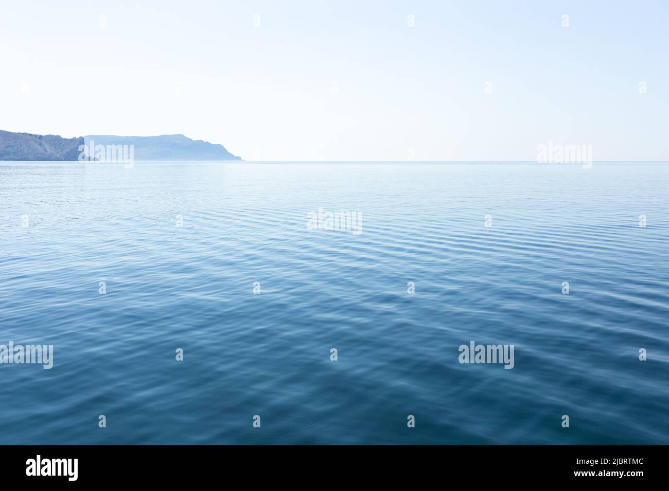 Beautiful calm summer sea Landscape with deep blue water Stock Photo ...