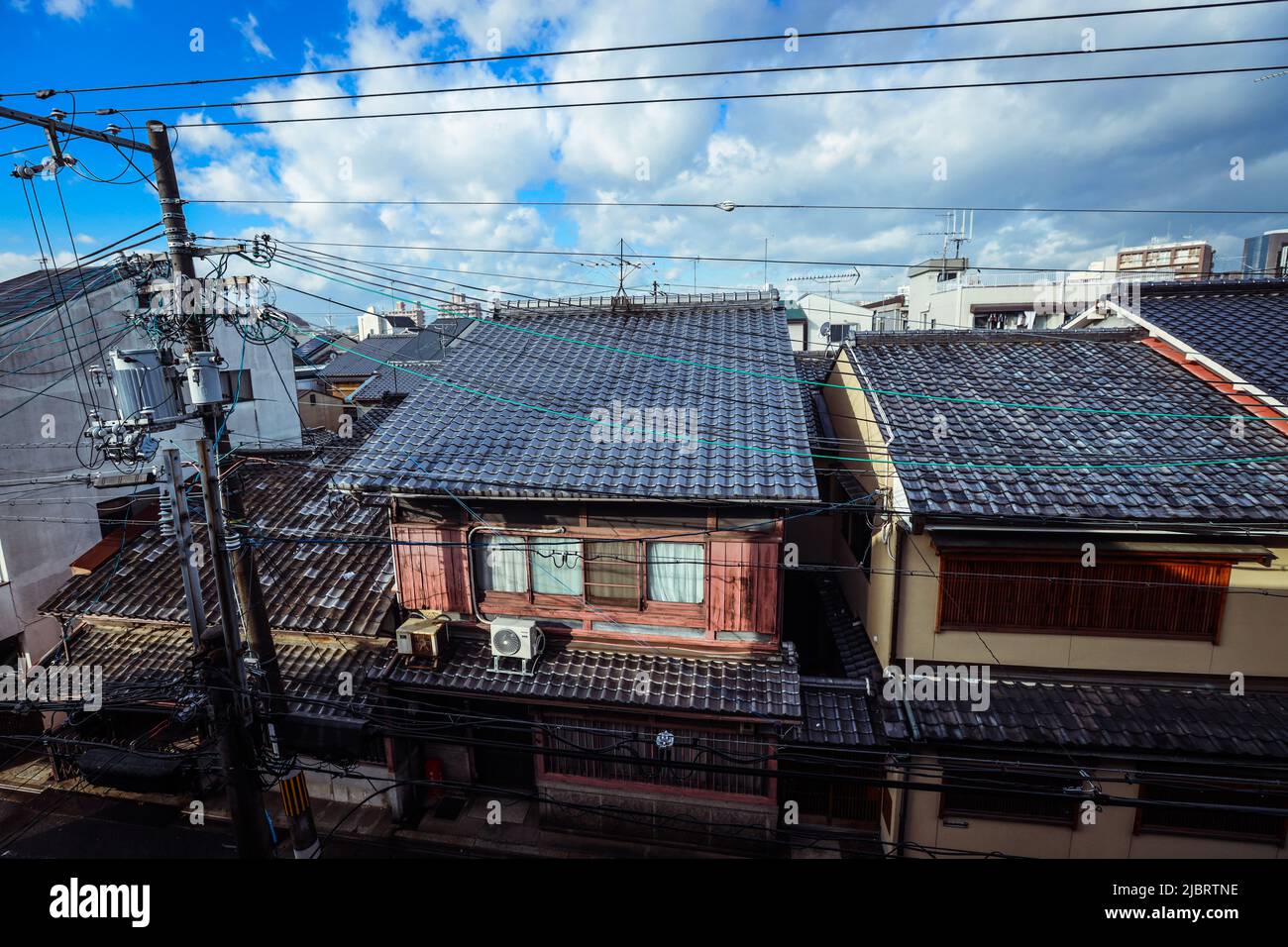 Ordinary Japanese Houses on the Cloudy day Stock Photo - Alamy