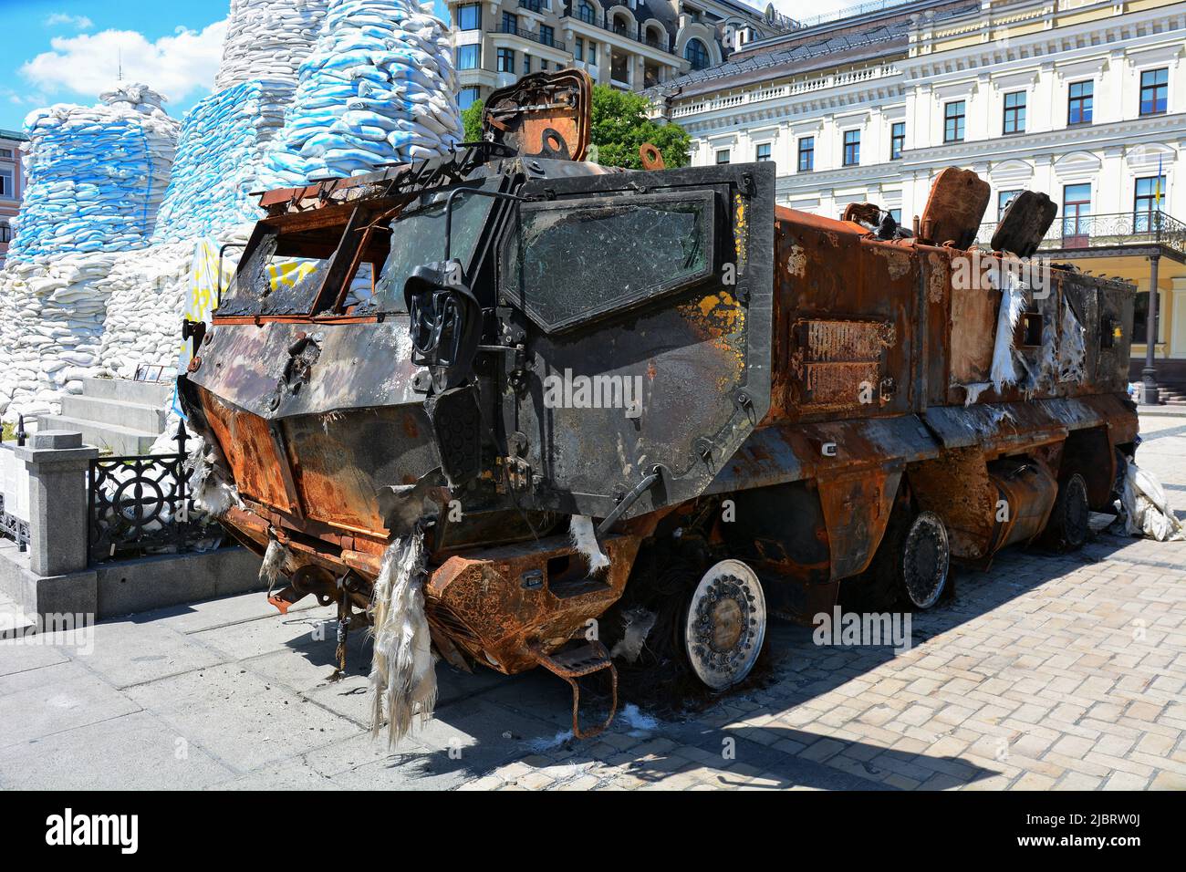 Kyiv, Ukraine. 07th June, 2022. Destroyed Russia's latest military ...
