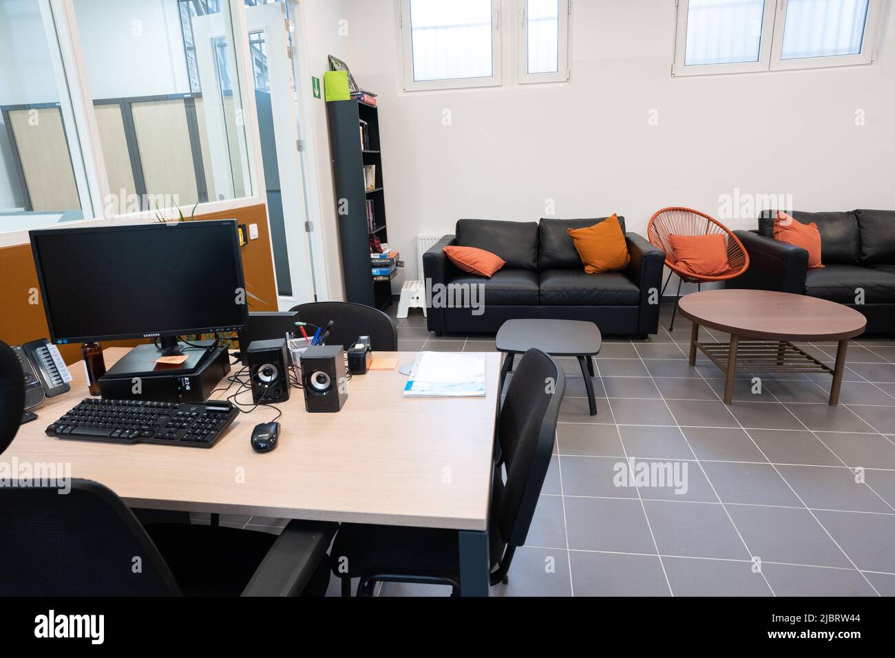 Brussels, 08 June 2022, Illustration picture shows a rest room during a ...