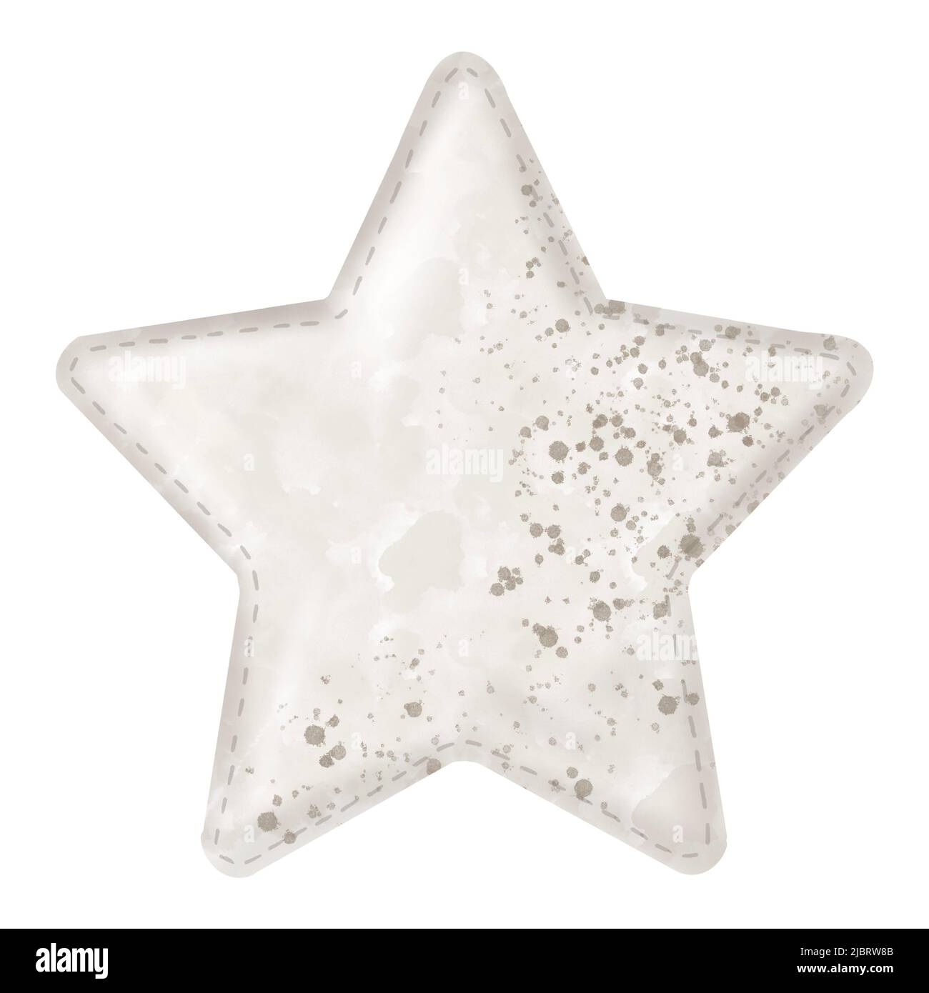white star watercolor. An isolated star on a white background Stock ...