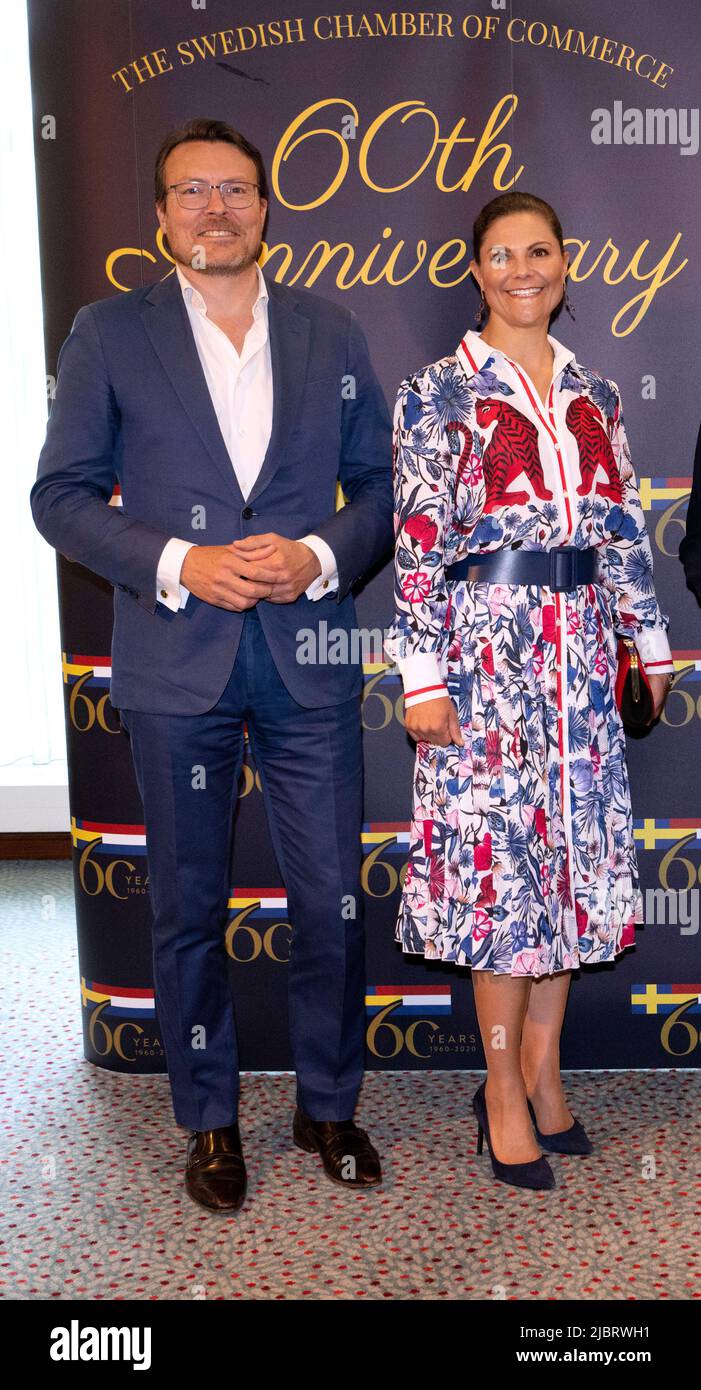 HRH Prince Constantijn and Crown Princess Victoria at the celebration ...