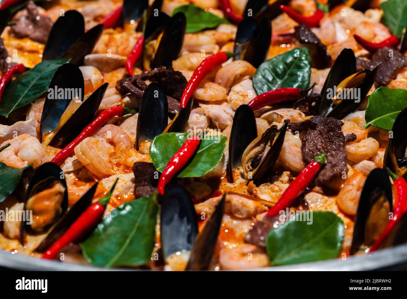 Asian street fast food in hot pan Stock Photo - Alamy