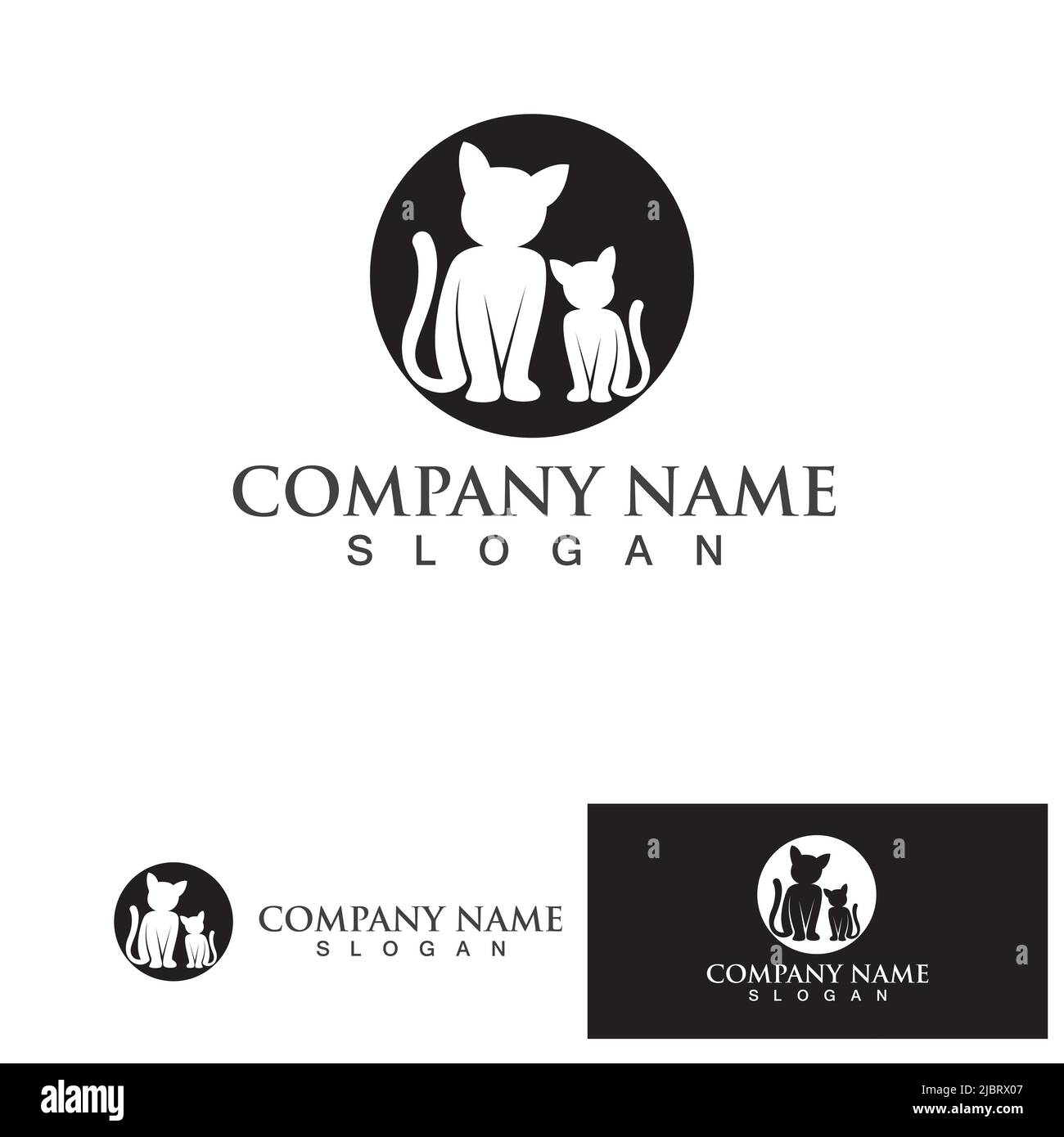 Cat logo design pet logotype vector image Stock Vector Image & Art - Alamy