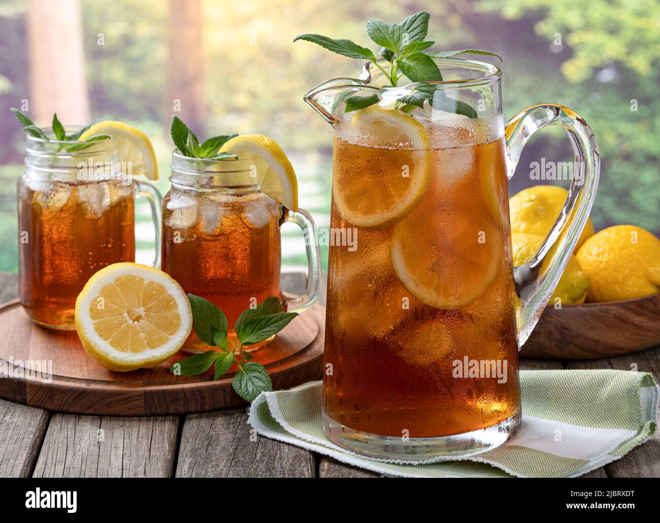 Iced tea pitcher fruit hi-res stock photography and images - Alamy