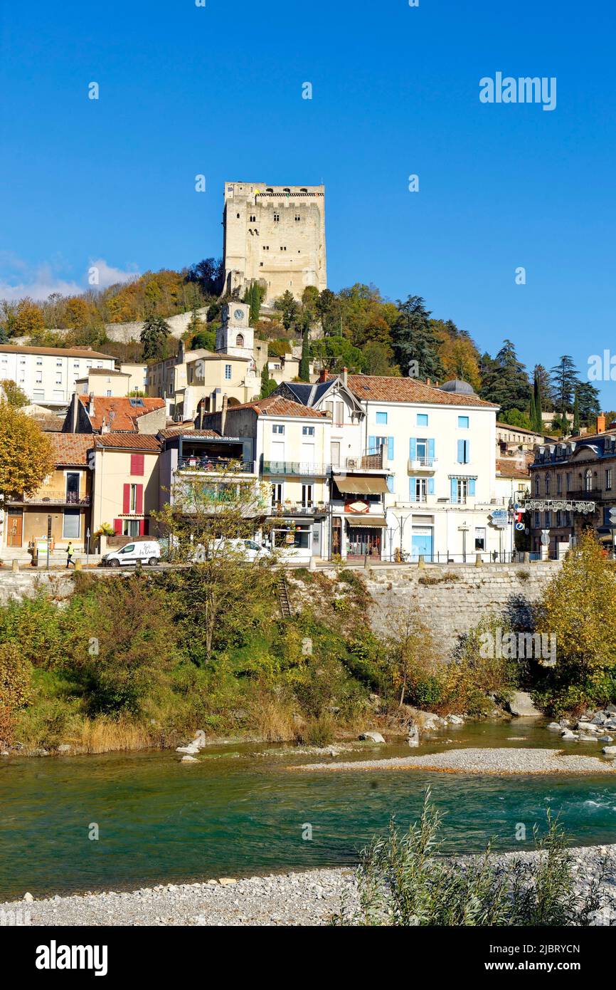 France, Drome, Crest, city of Drome Provençale on the banks of the ...