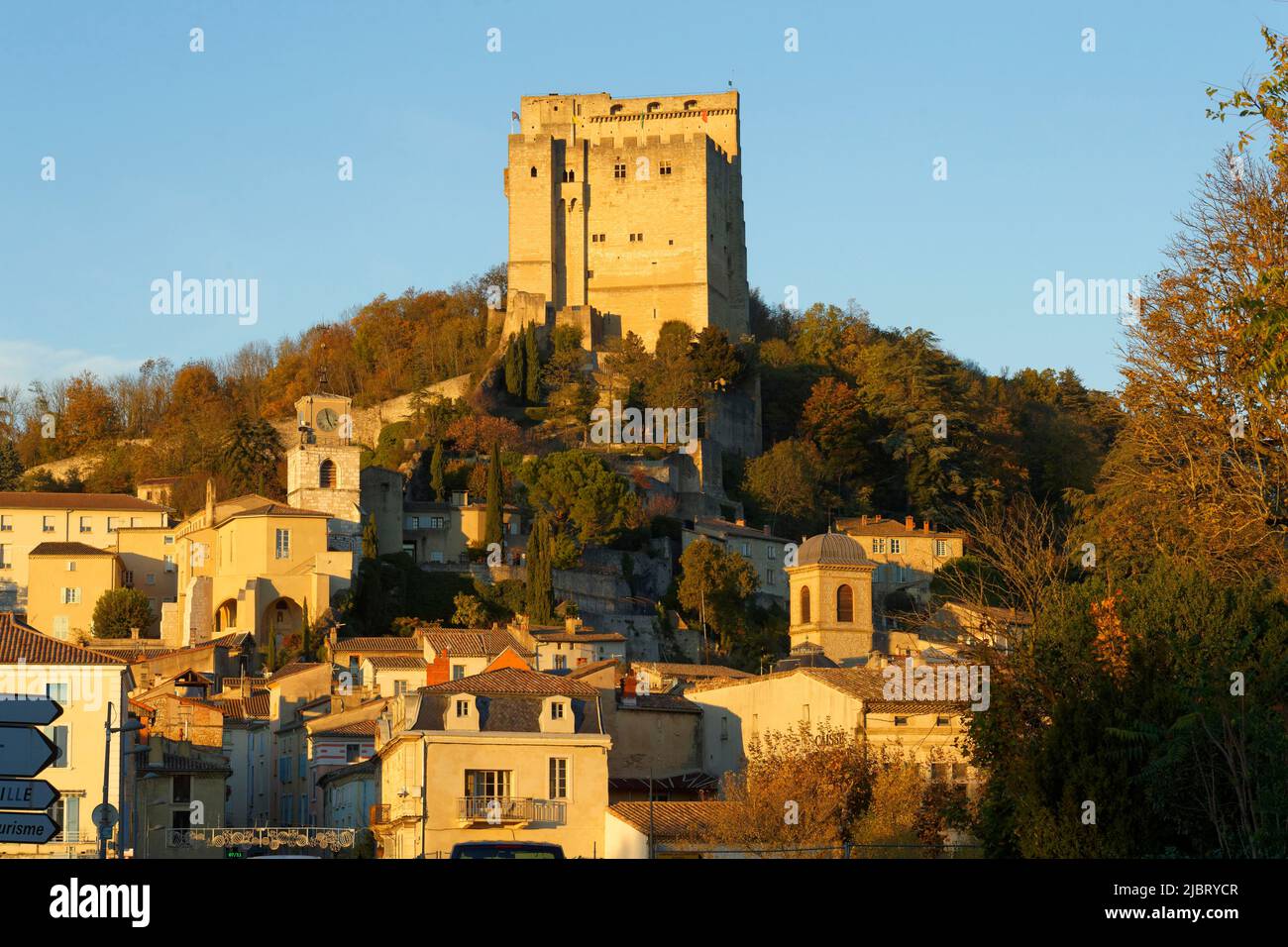 France, Drome, Crest, city of Drome Provençale dominated by the Crest ...