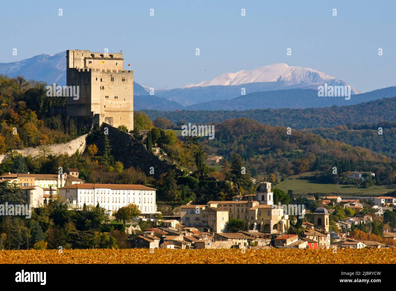 France, Drome, Crest, city of Drome Provençale dominated by the Crest ...