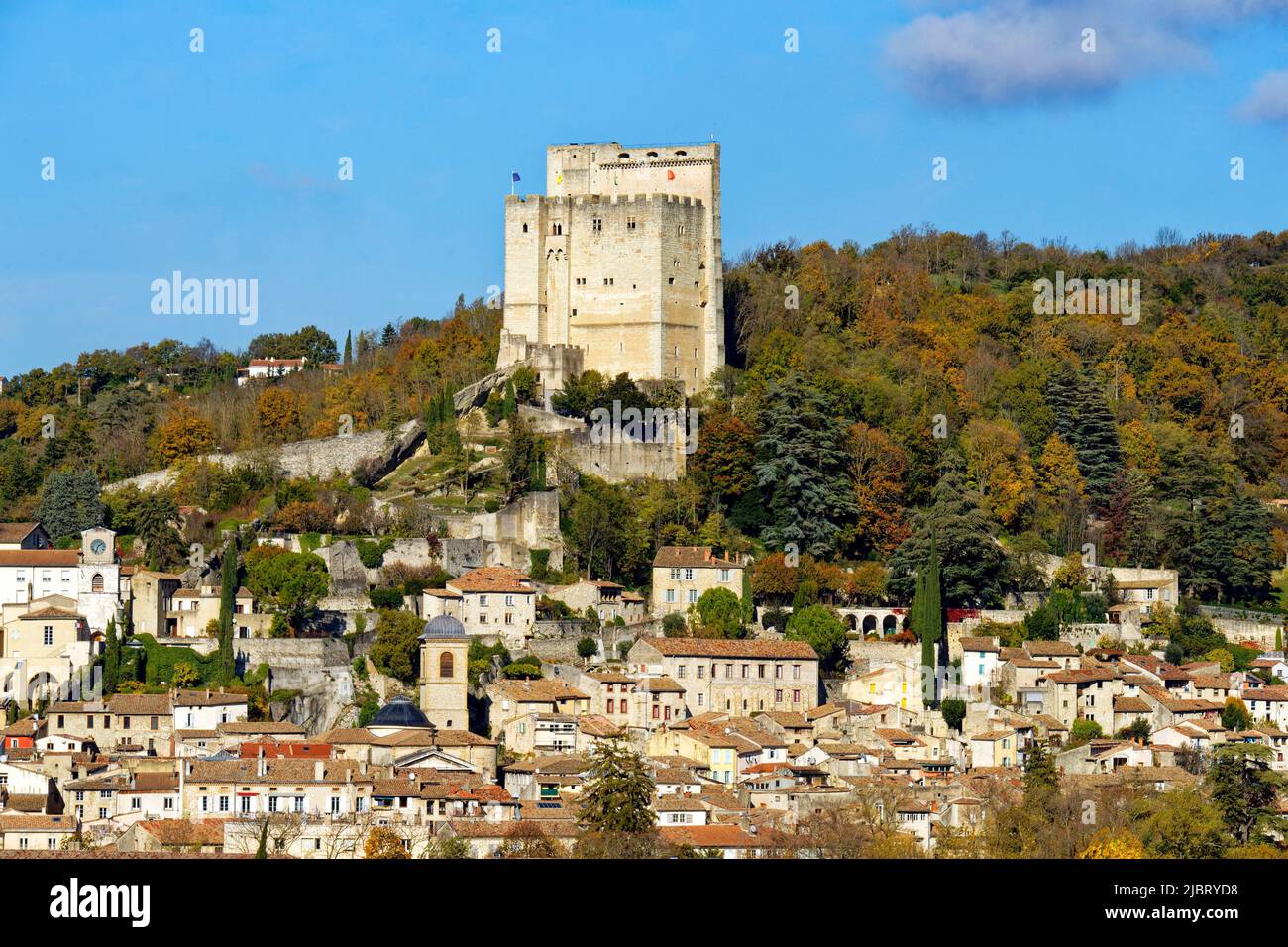 France, Drome, Crest, city of Drome Provençale dominated by the Crest ...