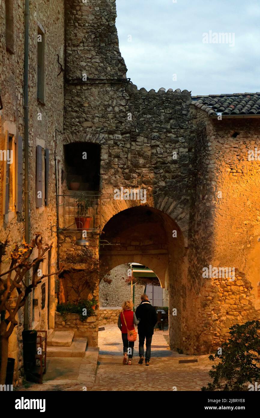 France, Drome, Drome Provencale, Mirmande, labeled Les Plus Beaux Villages de France (The Most ...