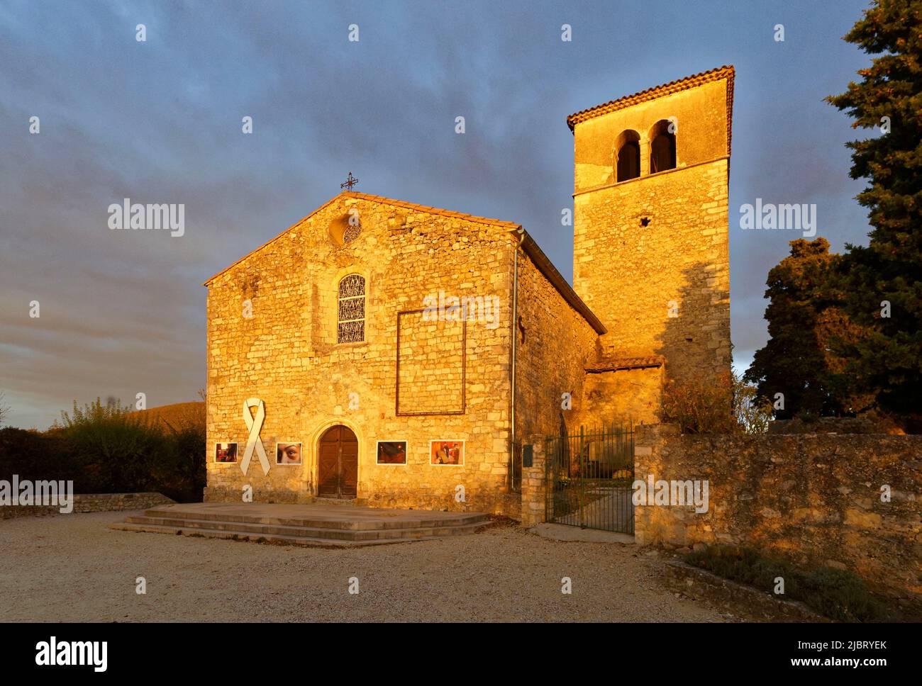 France, Drome, Drome Provencale, Mirmande, labeled Les Plus Beaux ...