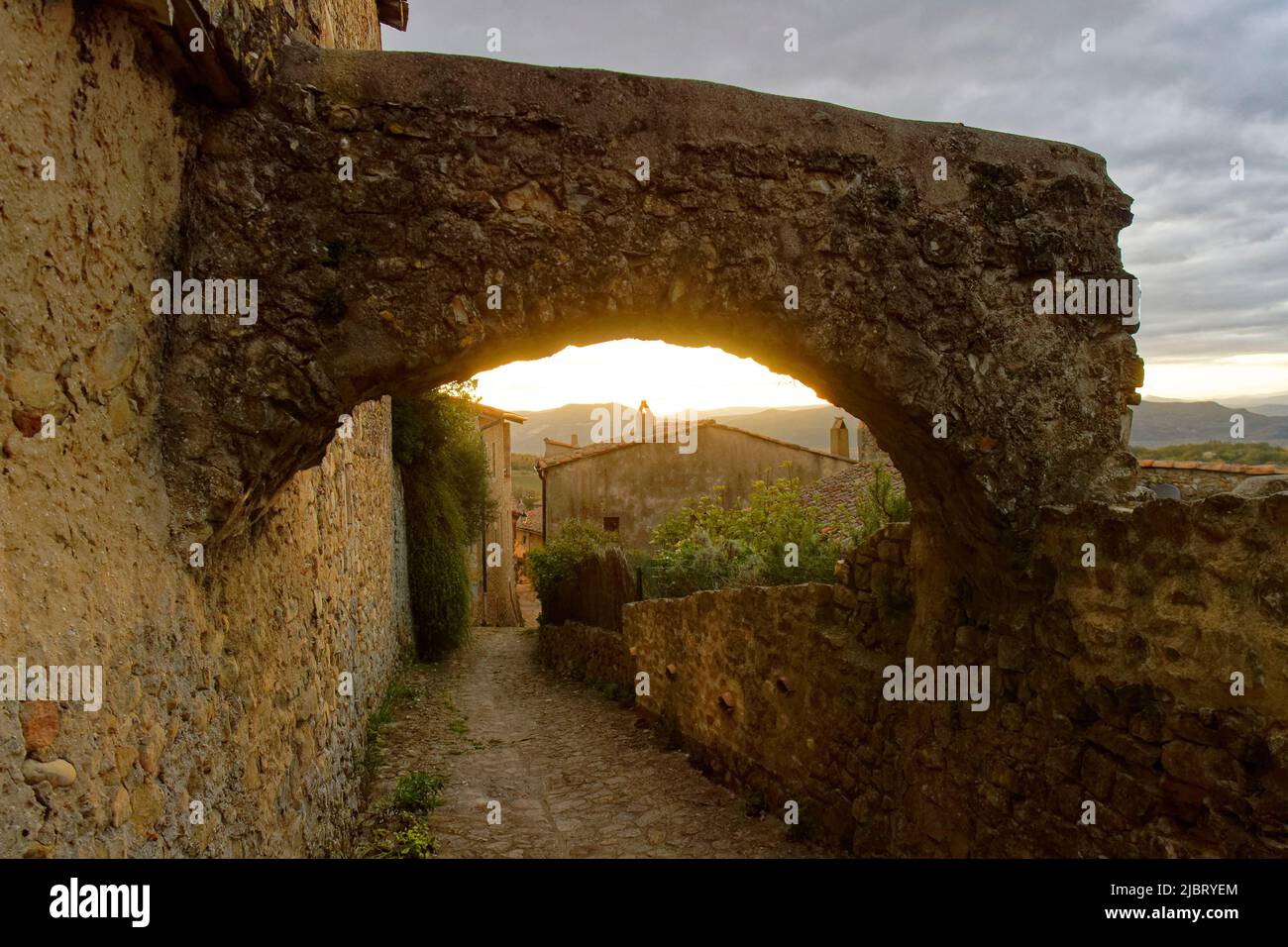 France, Drome, Drome Provencale, Mirmande, labeled Les Plus Beaux ...