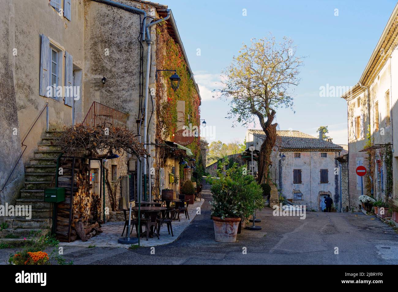 France, Drome, Drome Provencale, Mirmande, labeled Les Plus Beaux Villages de France (The Most ...