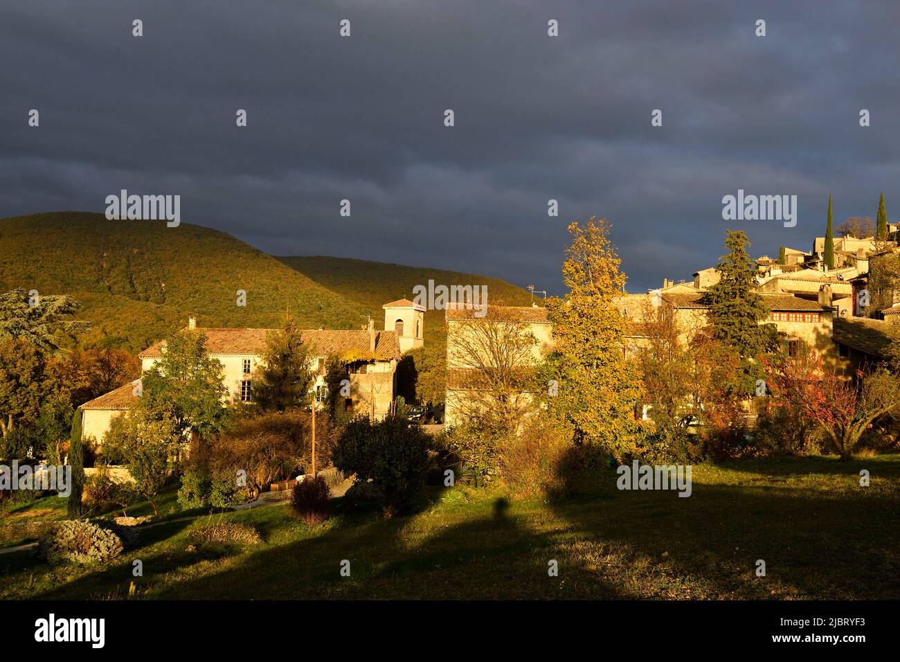 France, Drome, Drome Provencale, Mirmande, labeled Les Plus Beaux Villages de France (The Most ...