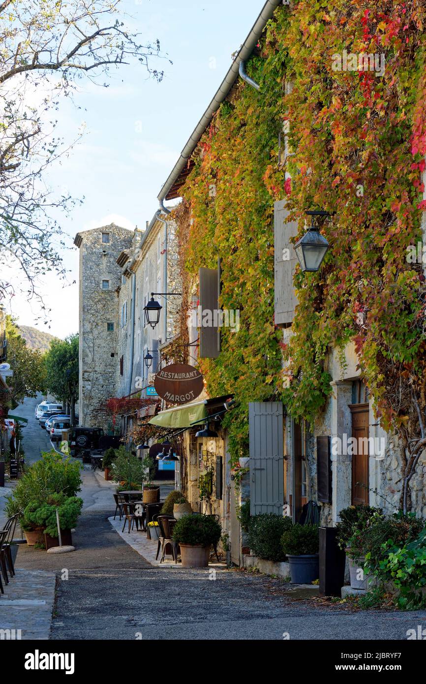 France, Drome, Drome Provencale, Mirmande, labeled Les Plus Beaux Villages de France (The Most ...