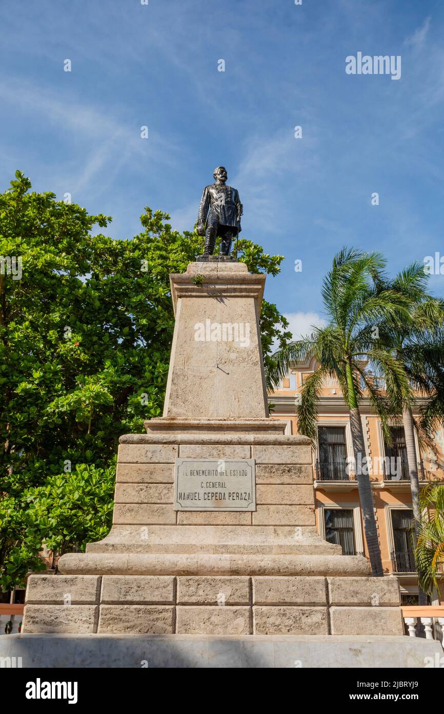 Mexico, Yucatan State, Merida, capital of Yucatan State, statue of ...
