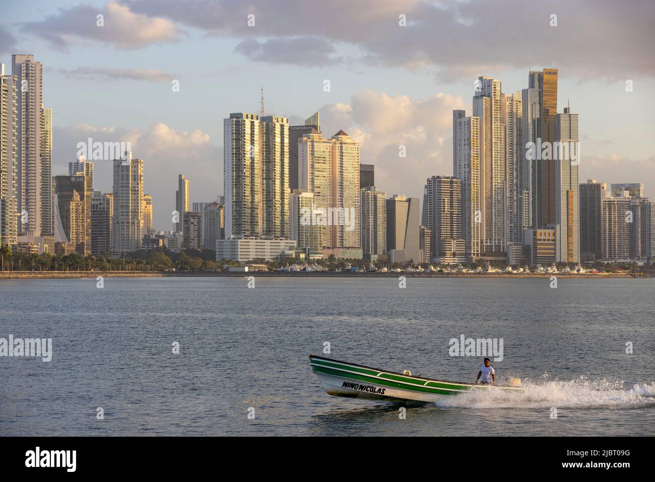 Panama, Panama City, sunrise over the modern city Stock Photo - Alamy