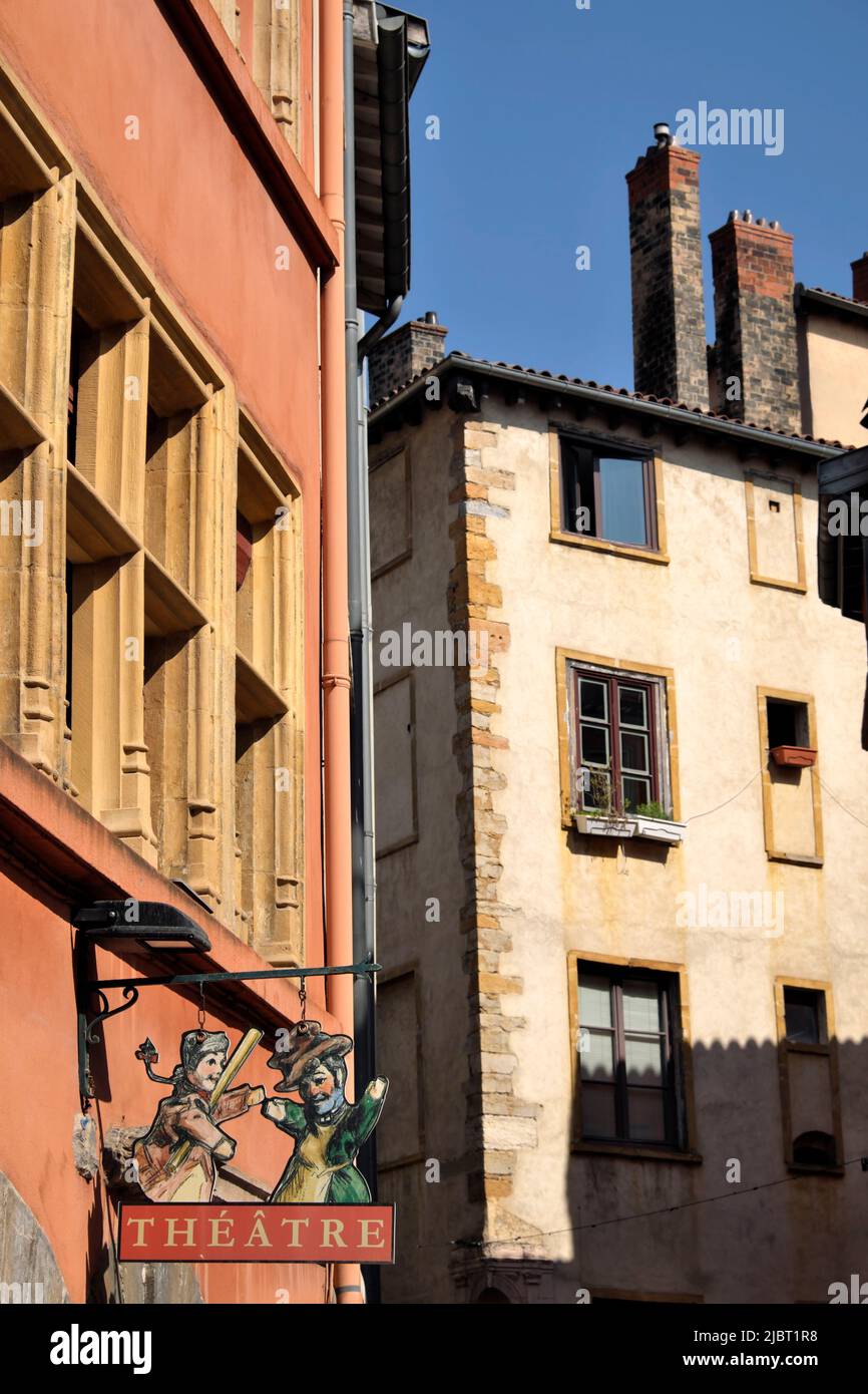 France, Rhone, Lyon, Place de la Trinite, theater La Maison De Guignol ...
