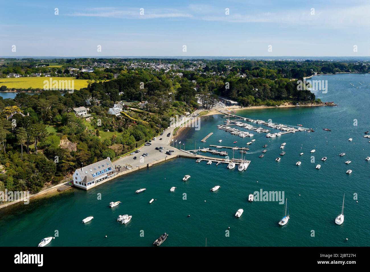 France, Morbihan, Gulf of Morbihan, Arradon, Pointe d'Arradon, port of ...