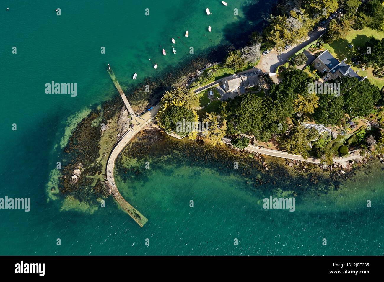 France, Morbihan, Gulf of Morbihan, Arradon, Pointe d'Arradon (aerial ...