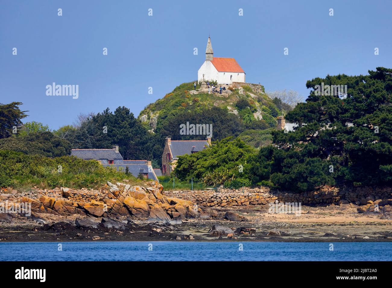 France, Cotes d'Armor, Ile de Bréhat (Brehat island), the Chapelle ...