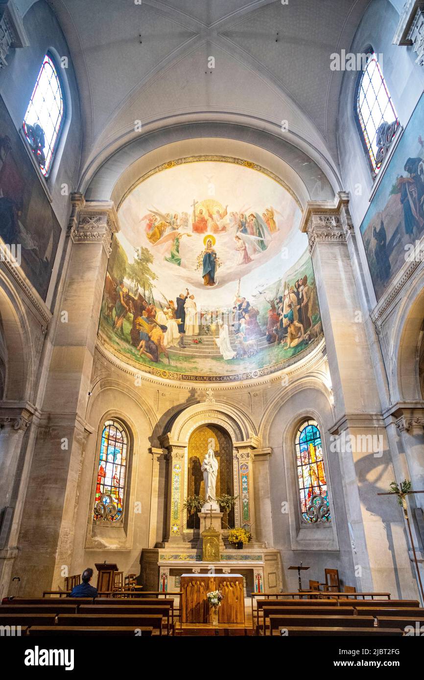France, Paris, Notre-Dame-des-Champs church, historical monument Stock ...