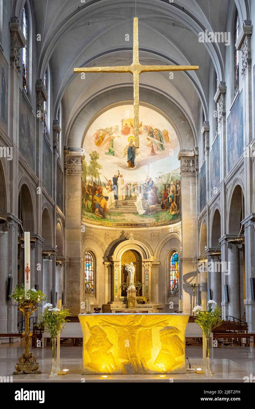 France, Paris, Notre-Dame-des-Champs church, historical monument Stock ...