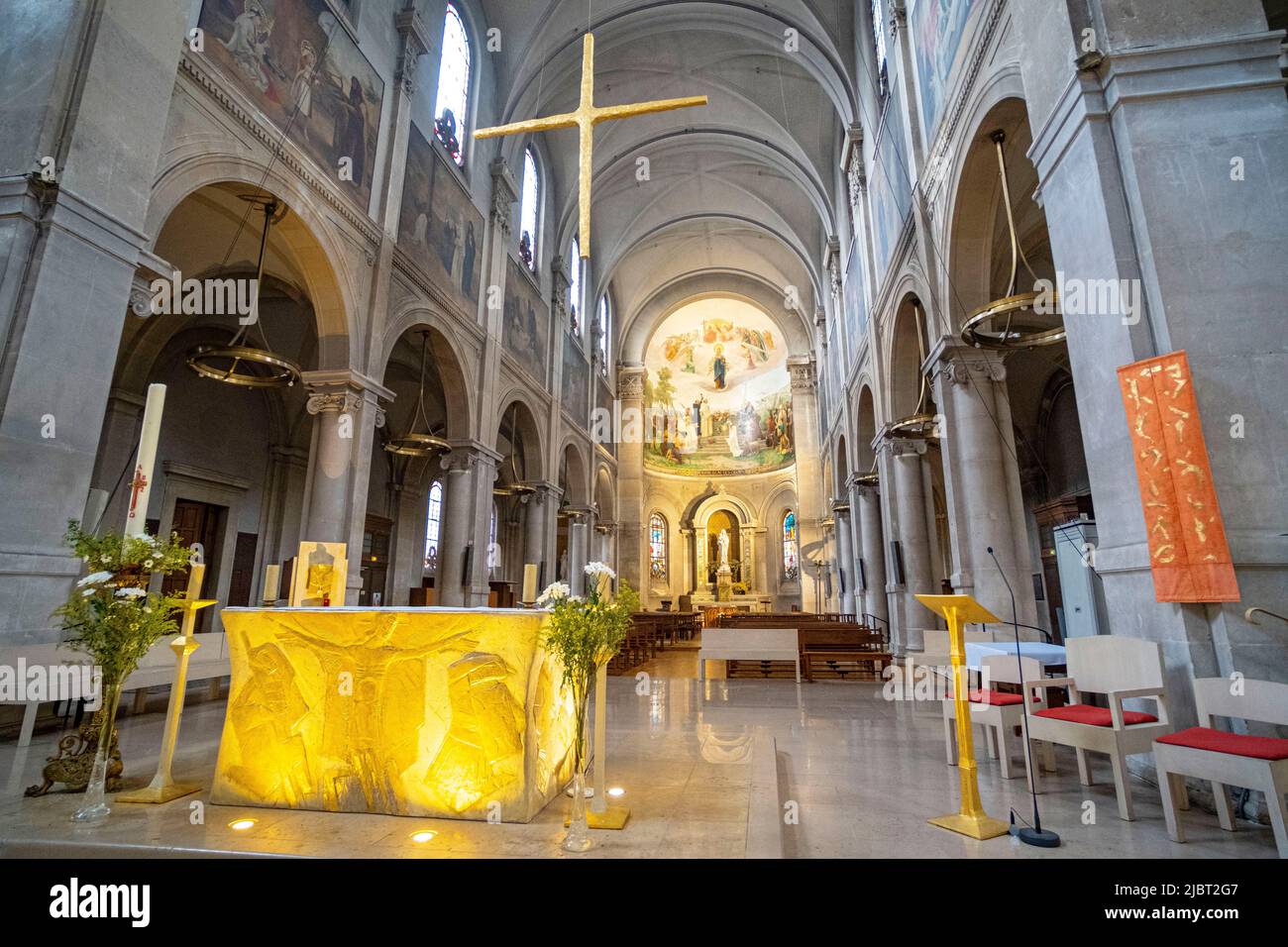 France, Paris, Notre-Dame-des-Champs church, historical monument Stock ...