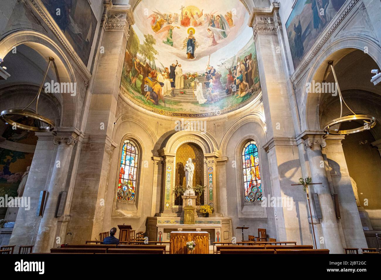 France, Paris, Notre-Dame-des-Champs church, historical monument Stock ...