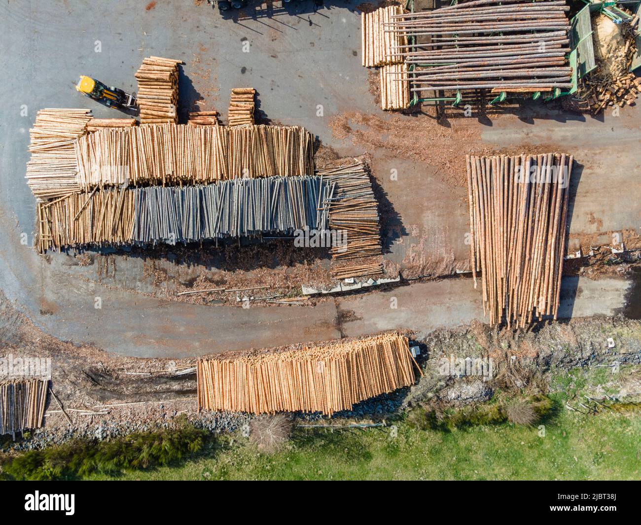 Sawmill aerial view hi-res stock photography and images - Alamy