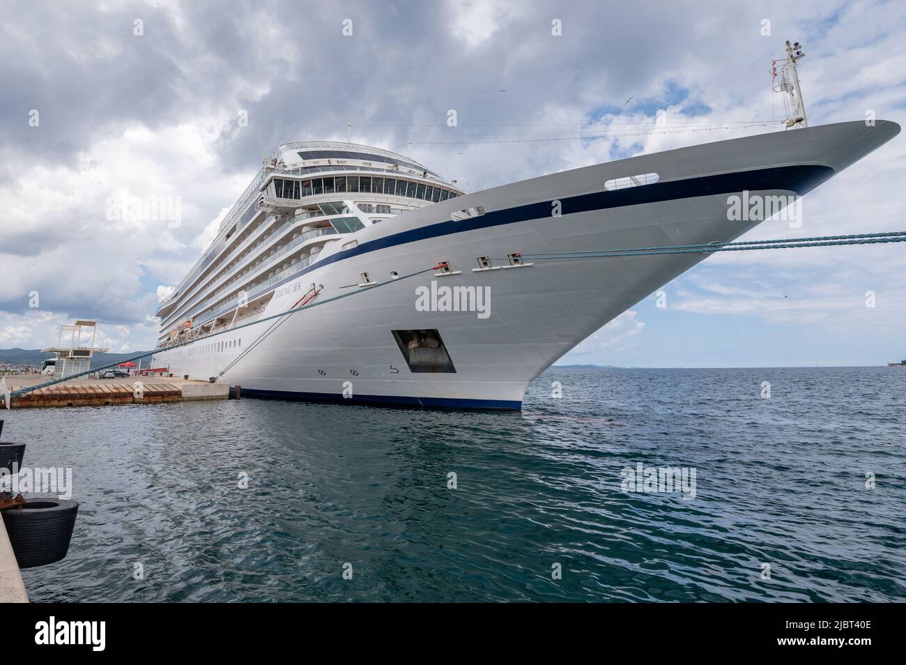 The Viking Sea cruiser sailed into Zadar with about a thousand tourists ...