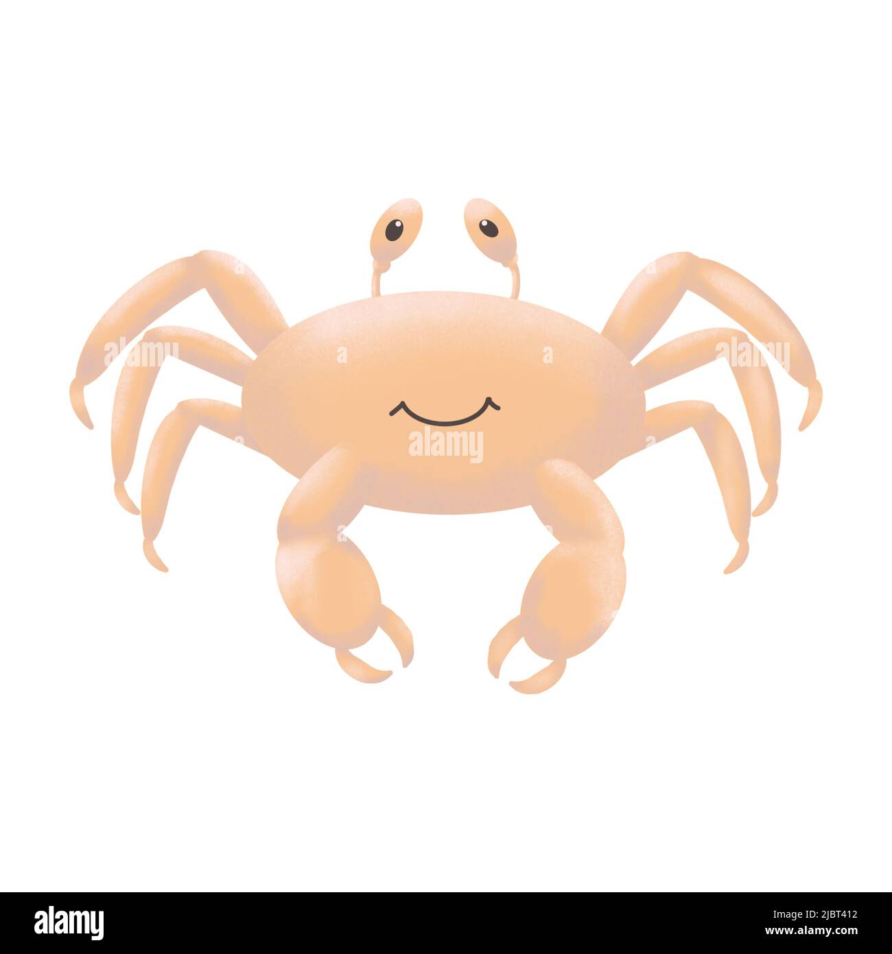 Funny cartoon crab. Illustration of a crab isolated on a white ...
