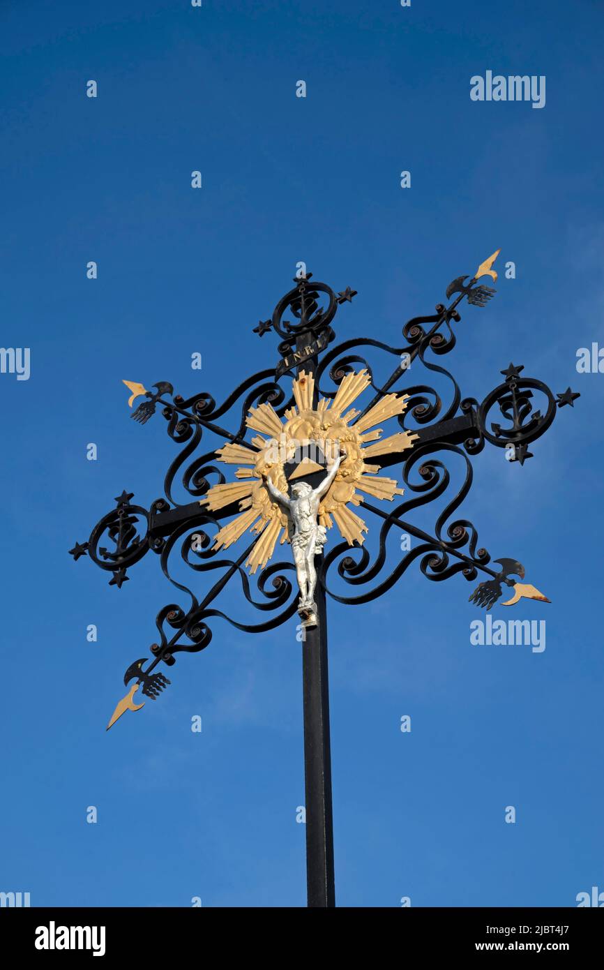 France, Somme, Saint Valery sur Somme, Sailors quarter, Sailors calvary ...