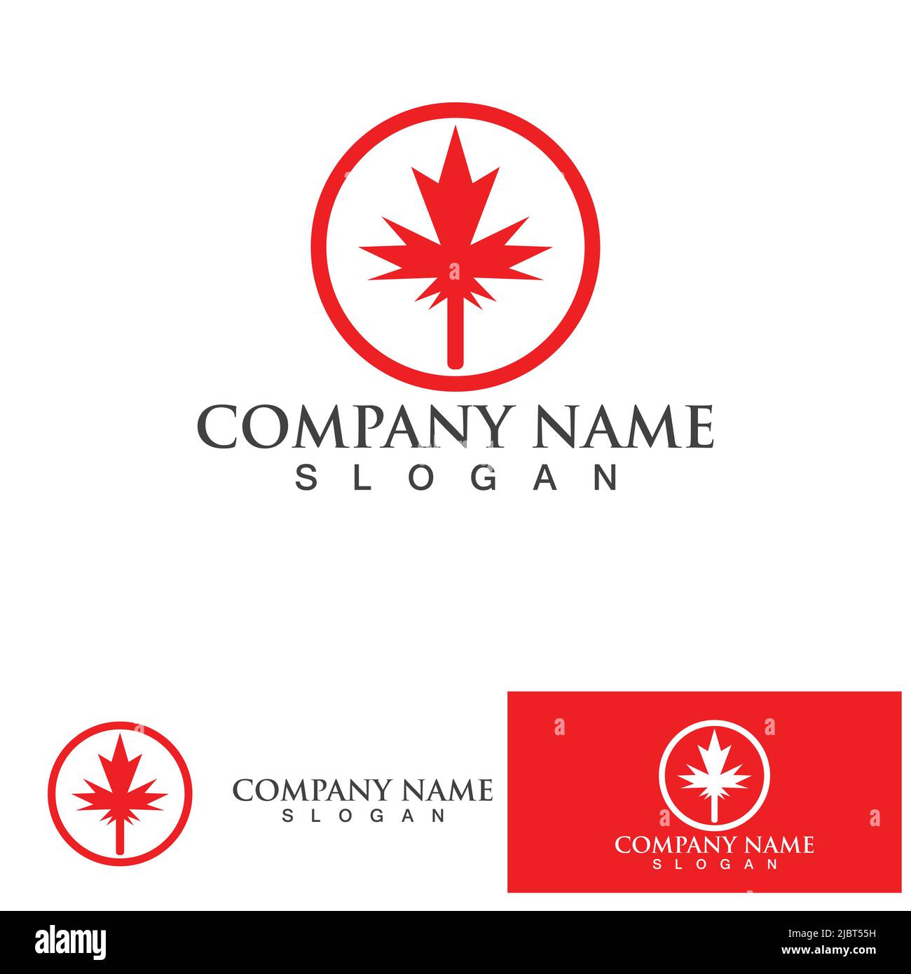 Maple leaf logo vector hi-res stock photography and images - Alamy