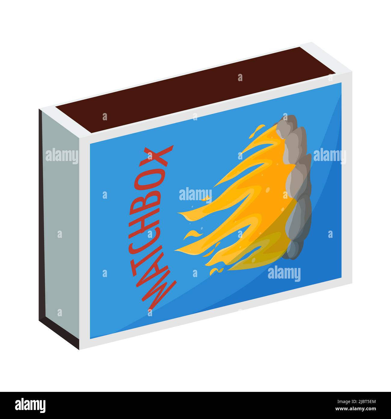 Closed matchbox full of matches. Household flammable tool for lighting ...