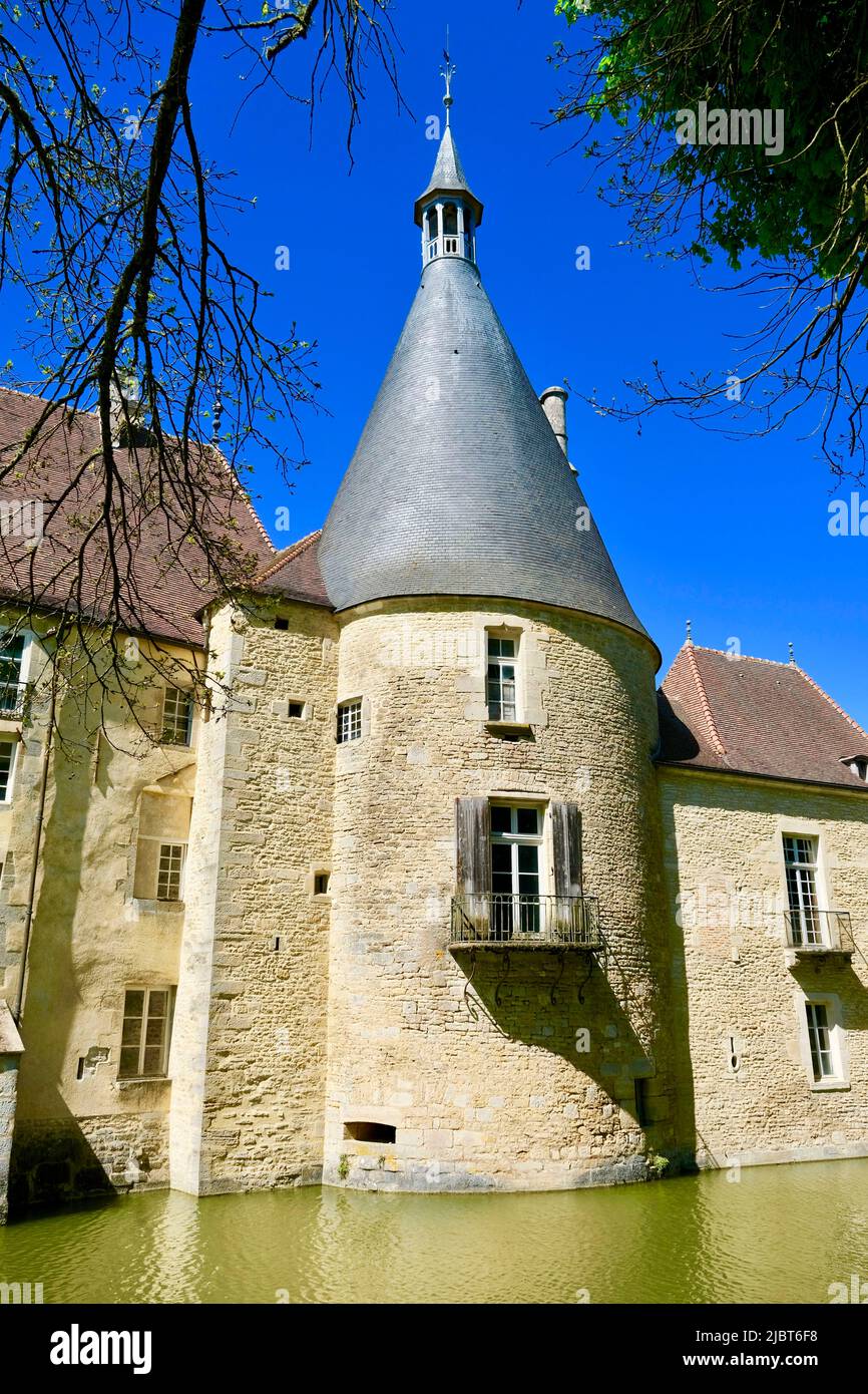 France, Cote d'Or, Commarin, Commarin castle, rebuilt in the 17th and ...