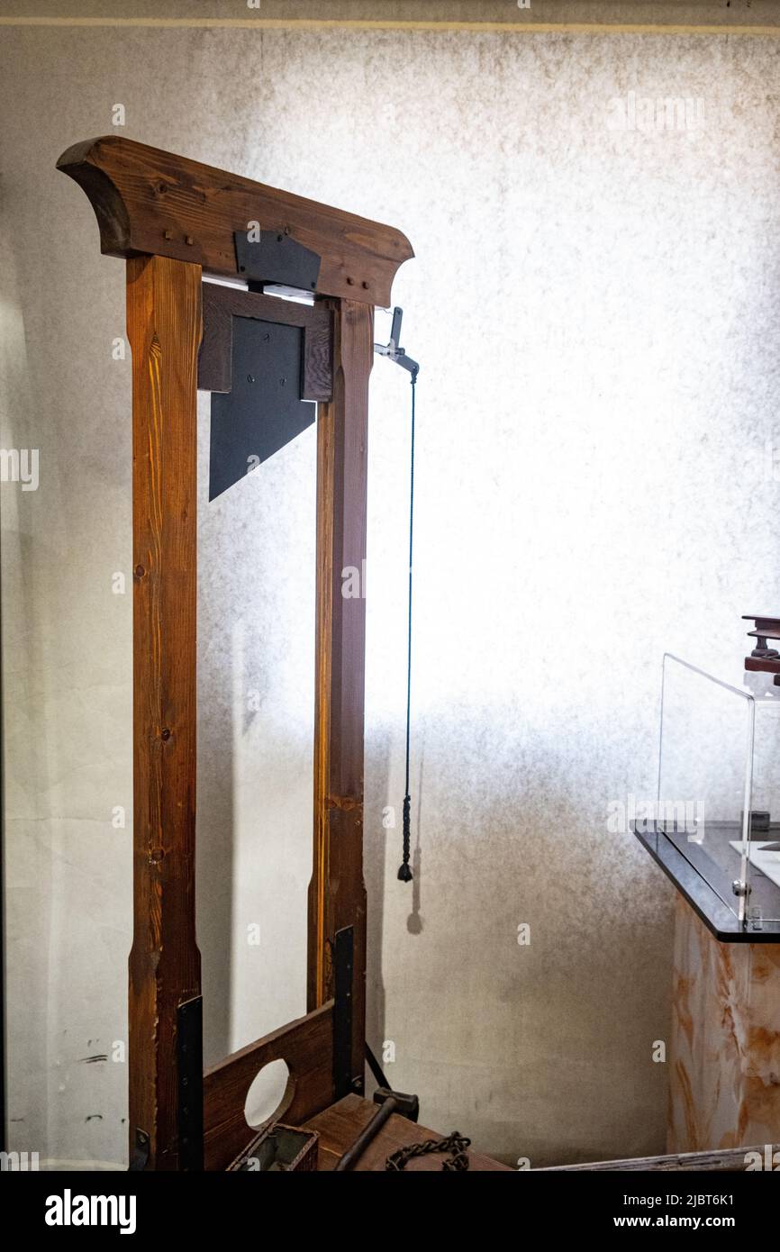 France, Paris, Museum of the Prefecture of Police, the Guillotine Stock ...