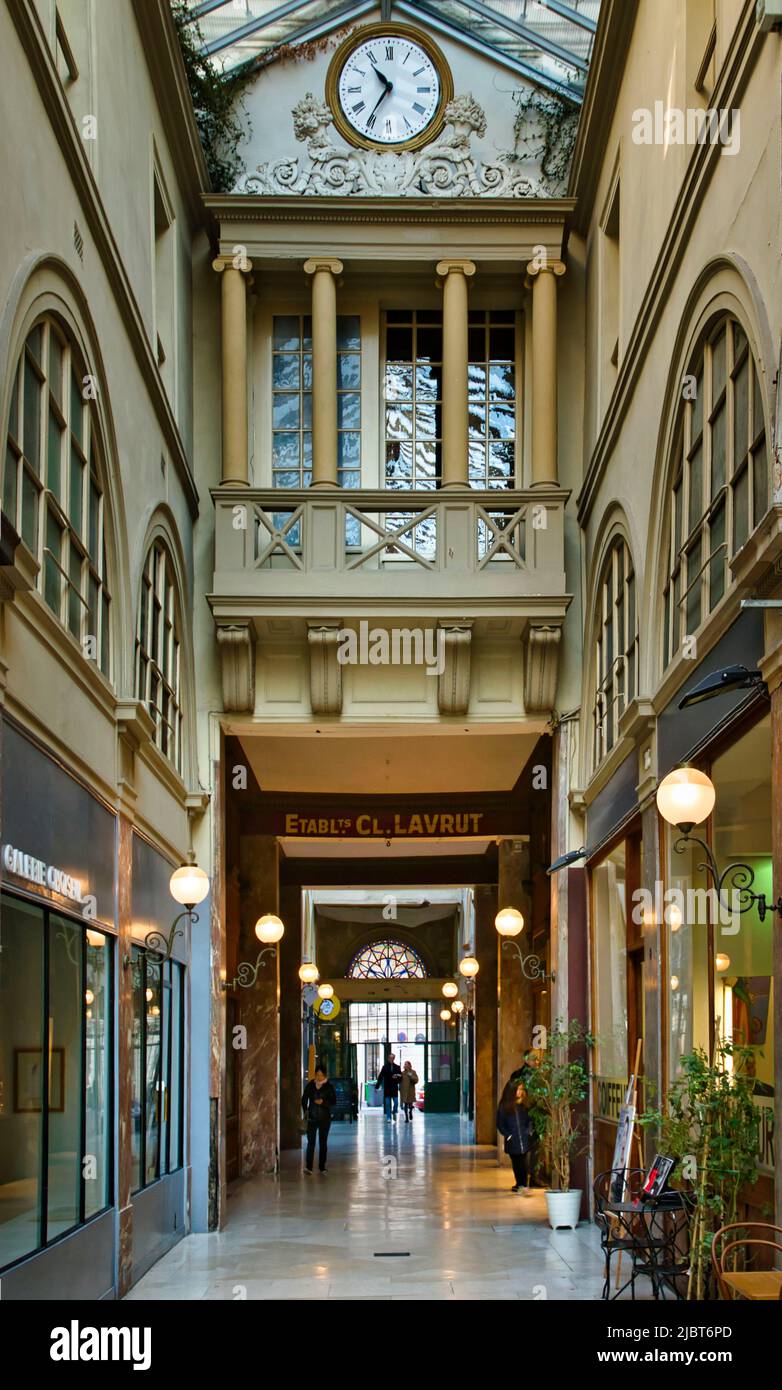 France, Paris, Passage Choiseul, the covered passages and galleries of ...