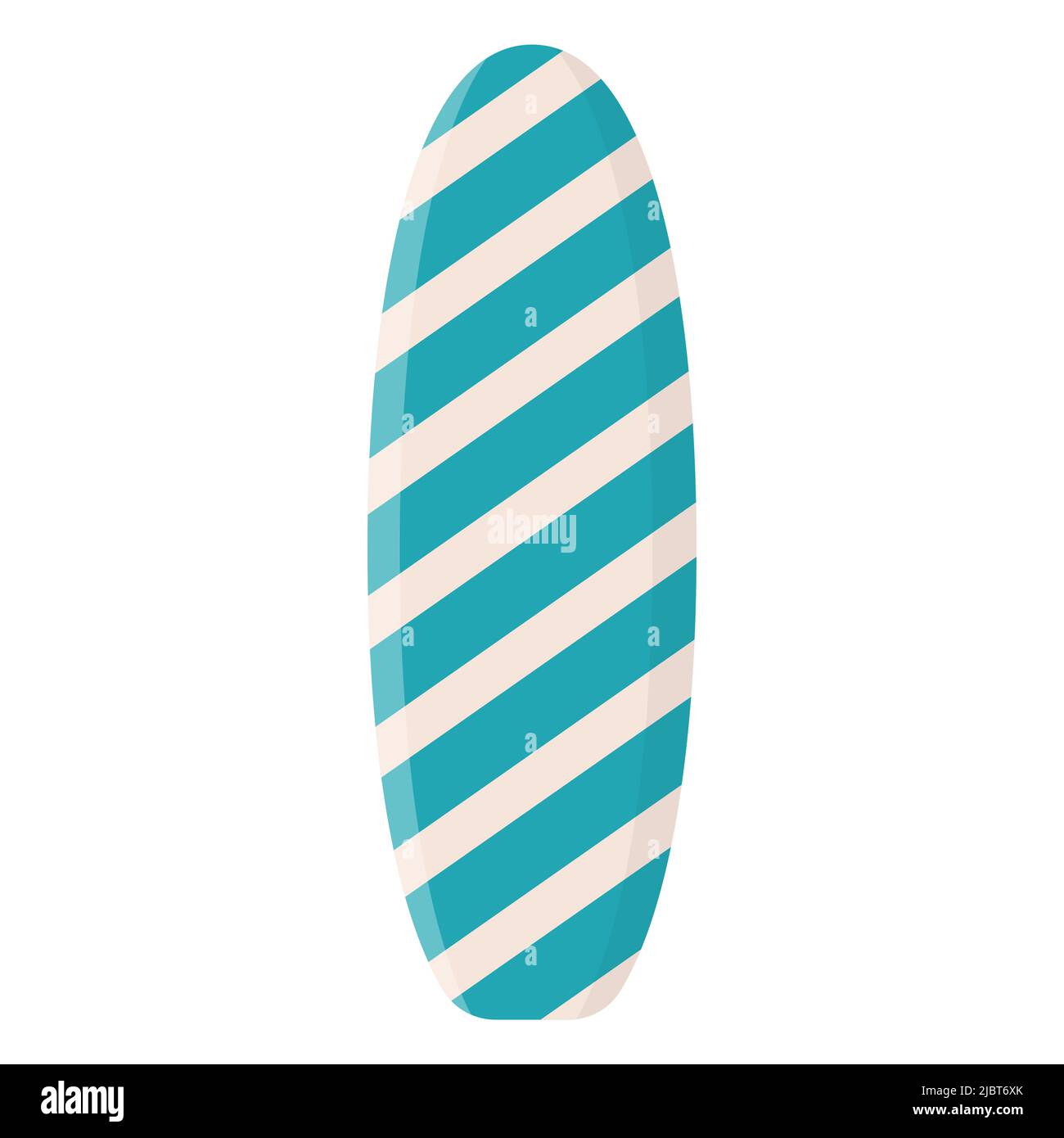 Cartoon surfing board with summer design. Summer sport leisure activity ...