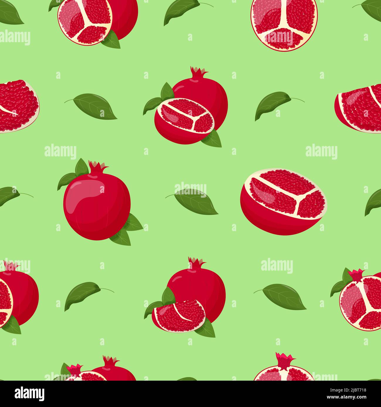 Cute pomegranate seamless pattern. Flat vector illustration Stock Vector Image & Art - Alamy