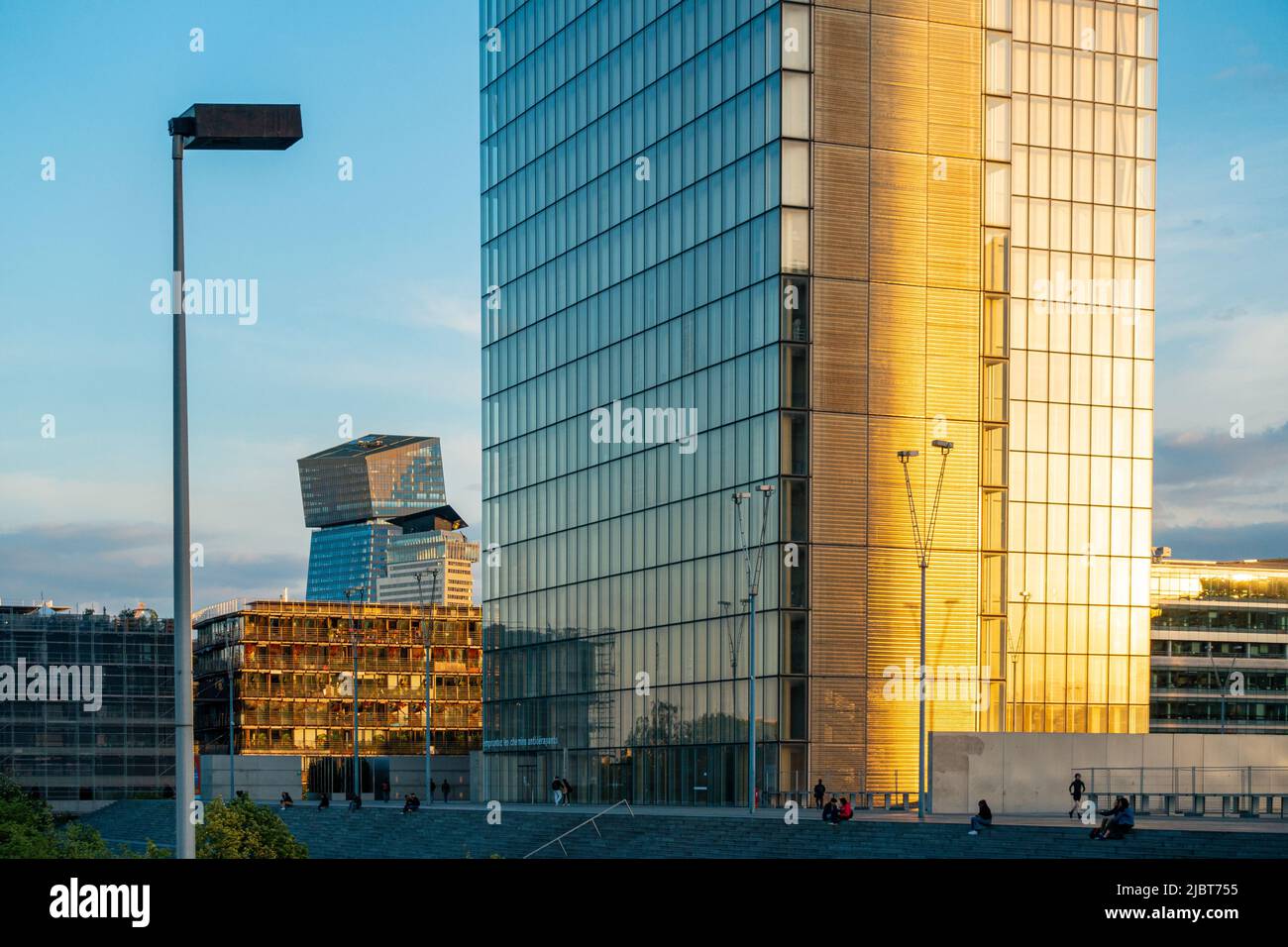 France, Paris, the BNF and the Duo tower by Jean Nouvel Stock Photo - Alamy