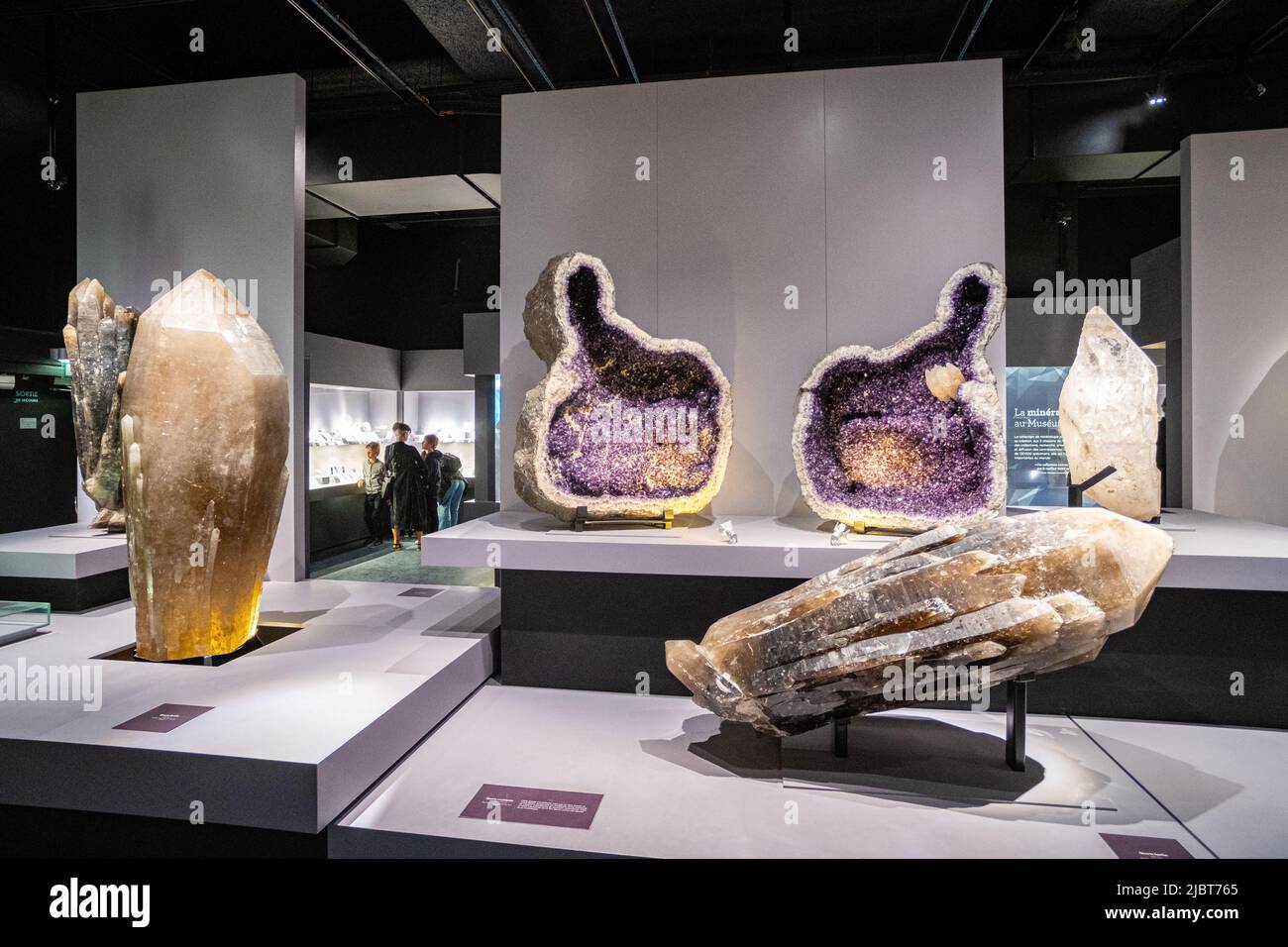 France, Paris, Natural History Museum, Geology and Mineralogy Gallery ...