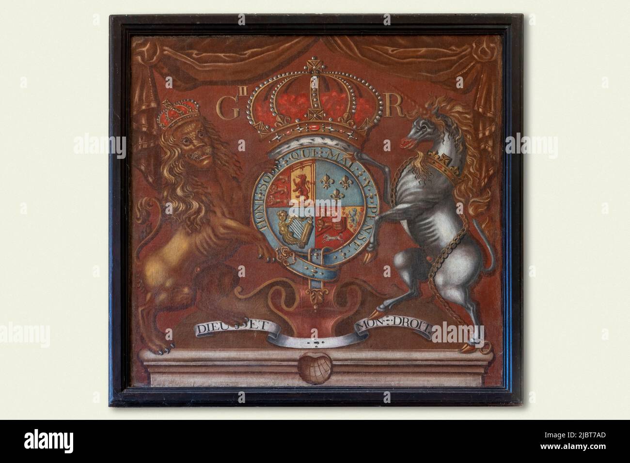 Hanoverian coat of arms paining for George II, All Saints Church ...