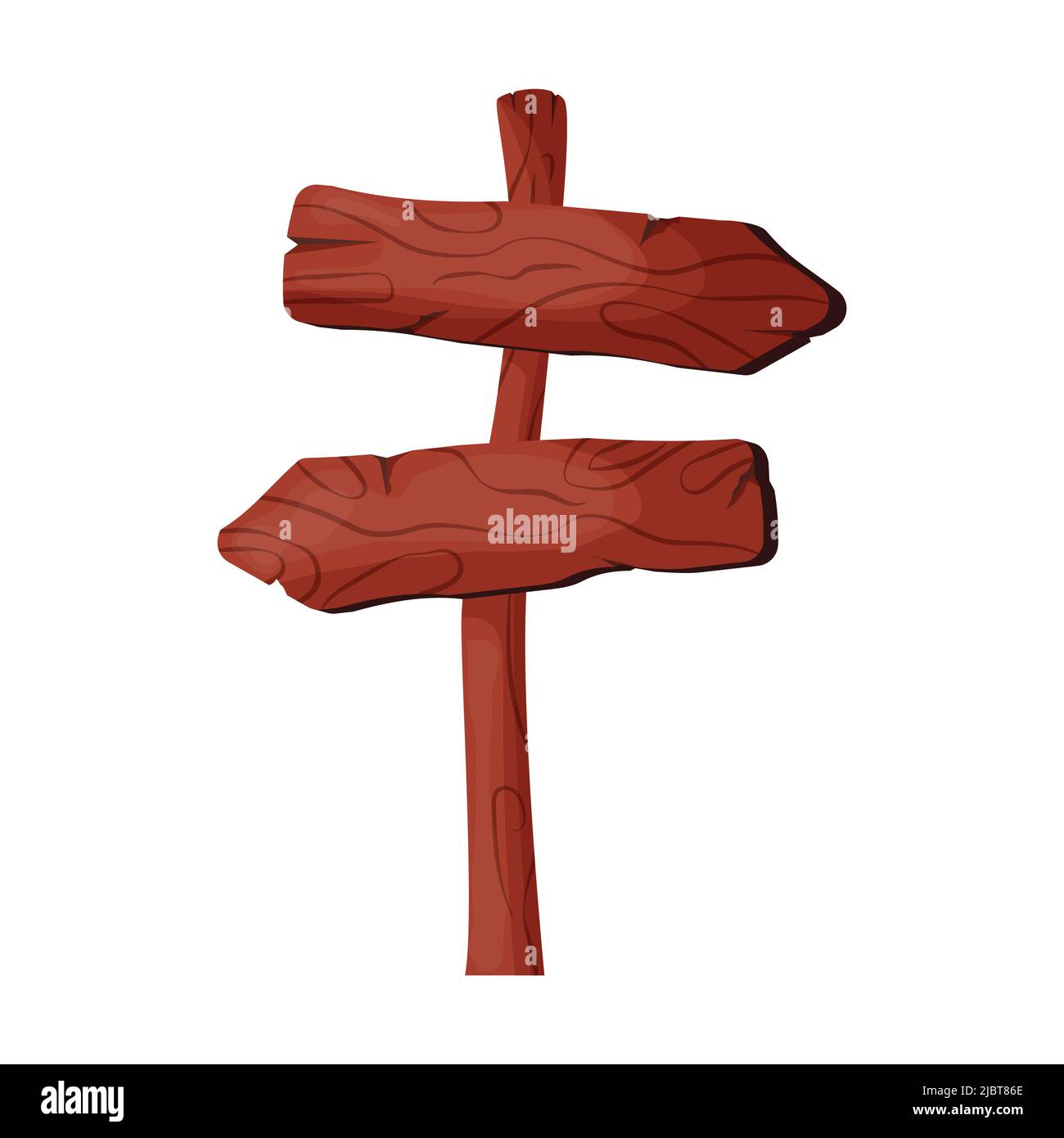 Rustic board, wooden tablet, pointer isolated on white background. Flat ...