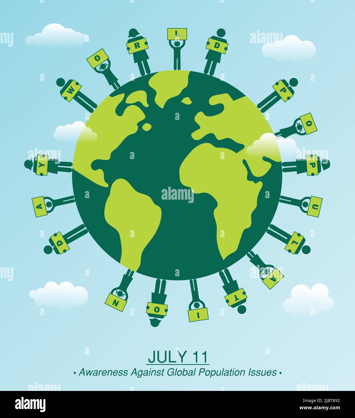 World population day illustration hi-res stock photography and images ...