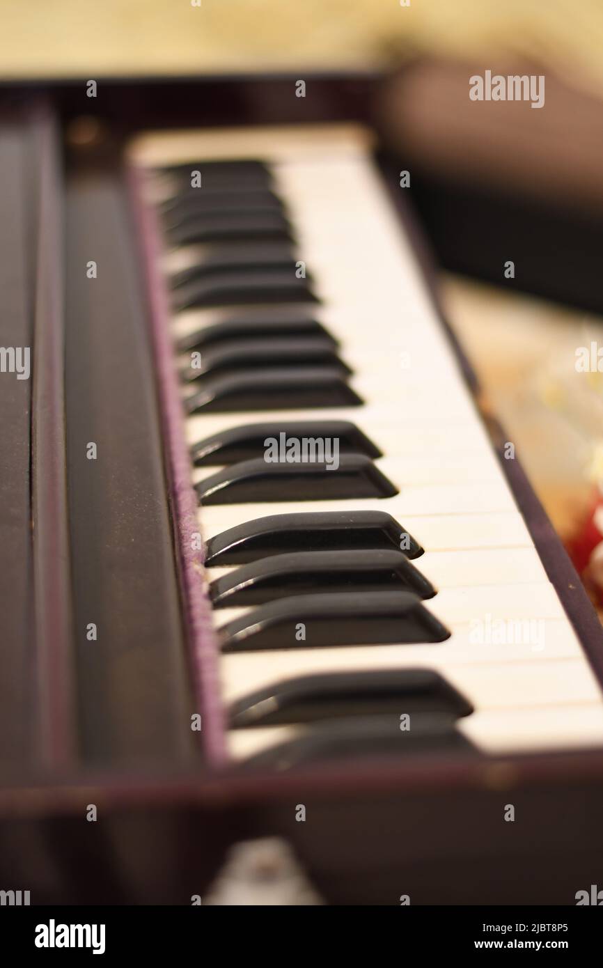Keyboard of a harmonica Stock Photo - Alamy