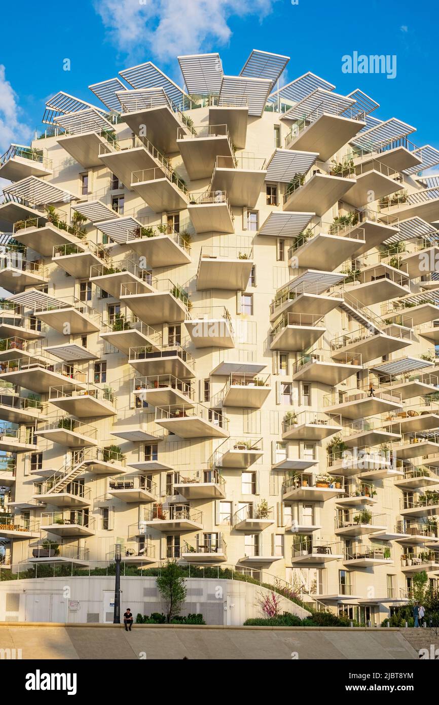 France, Herault, Montpellier, Richter district, L'Arbre Blanc, building ...